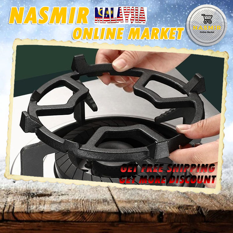 NASMIR Ready Stock Kitchen Gas Stove Bracket Cast Iron Frying Pan ...