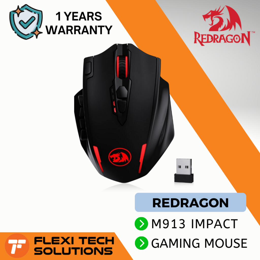 Flexi Tech REDRAGON M913 Impact Elite Wireless Gaming Mouse, 16000 DPI RGB | Shopee Malaysia