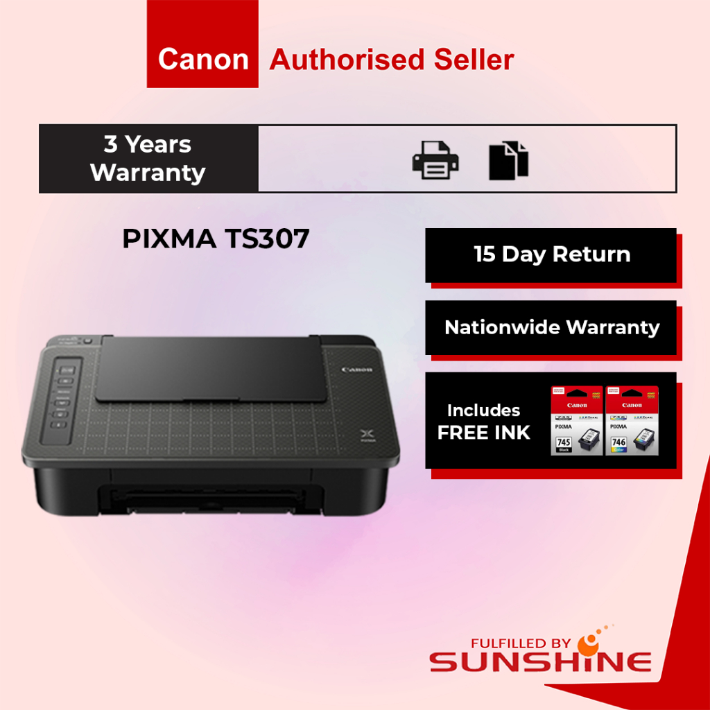 Canon Pixma TS307 Wireless Printer with Smartphone Copy | Shopee Malaysia