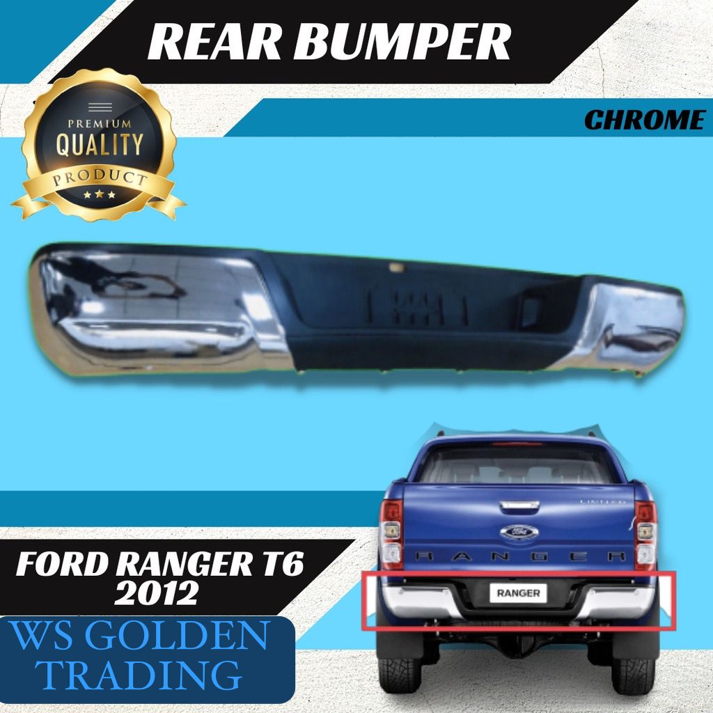 FORD RANGER T6 T7 T8 2012-2021 REAR OEM BUMPER REAR BUMPER (CHROME ...