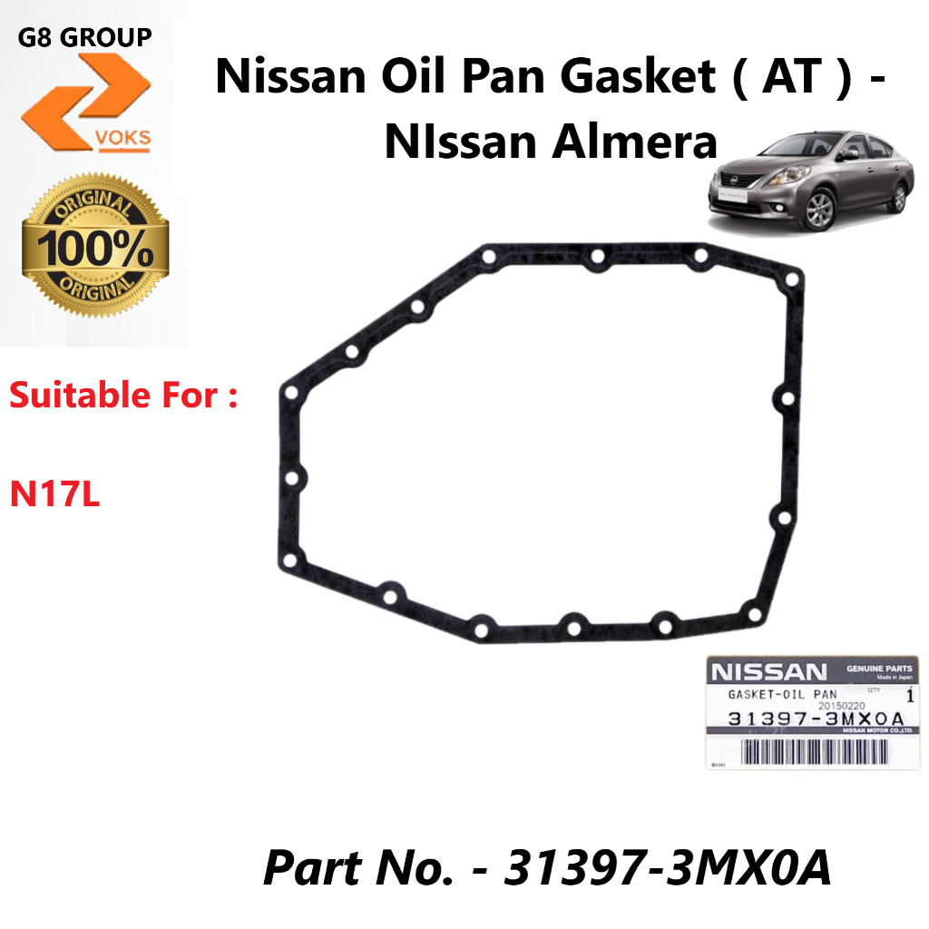 Nissan Oil Pan Gasket ( AT ) - Nissan Almera ( 31397-3MX0A ) | Shopee ...