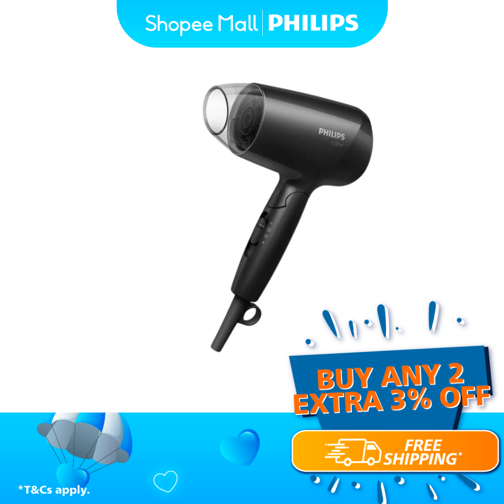 Philips EssentialCare Compact Hair Dryer BHC010/13 | Shopee Malaysia