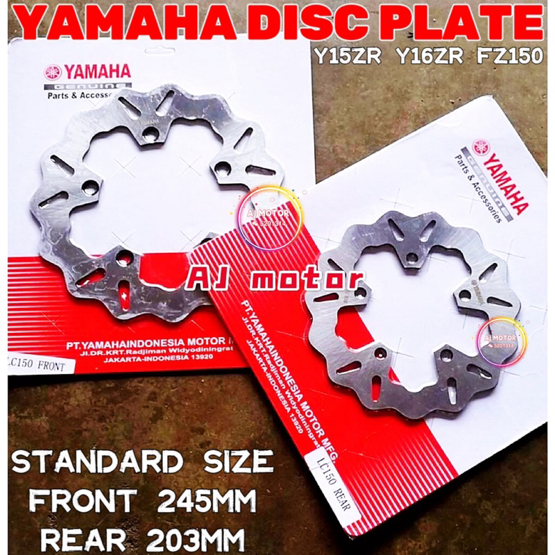 YAMAHA Y15ZR Y16ZR FZ150 [ DISC PLATE FRONT & REAR STANDARD SIZE ] Y15 ...