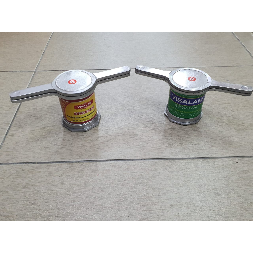 Visalam Die Cast Aluminium Murukku/Idiyappam/Putu Mayam Maker with 5 ...
