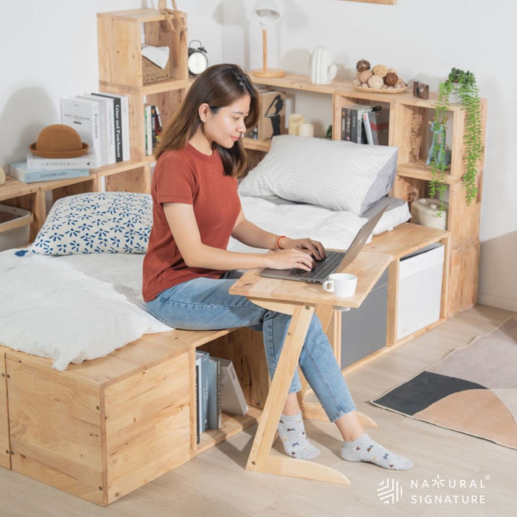 Natural Signature 5130 Z Shape Desk/Side Table/Working Table/Bedroom ...