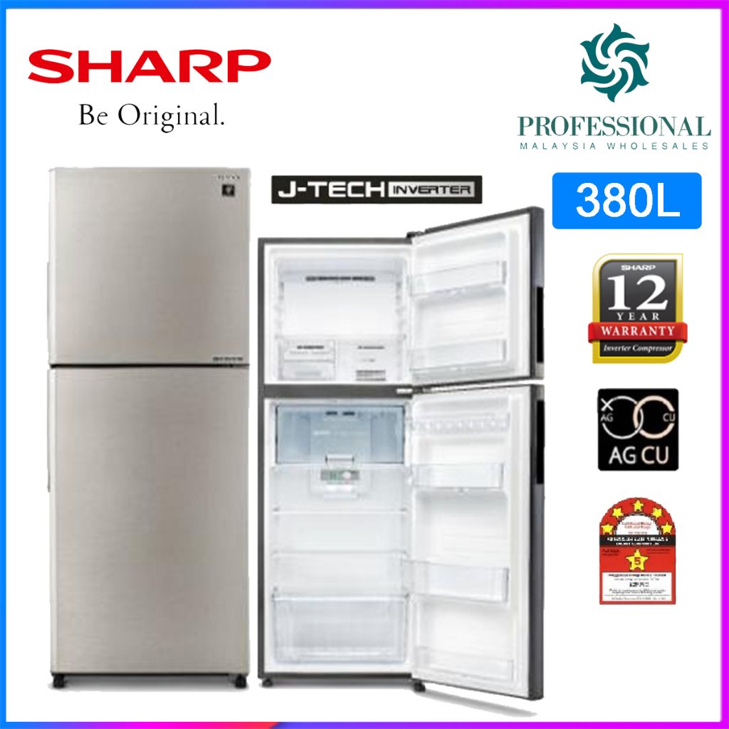 【LOWEST PRICE】SHARP FRIDGE 280L / 320L / 380L/ 410L/ 440L J TECH-INVERTER REFRIGERATOR PETI ...