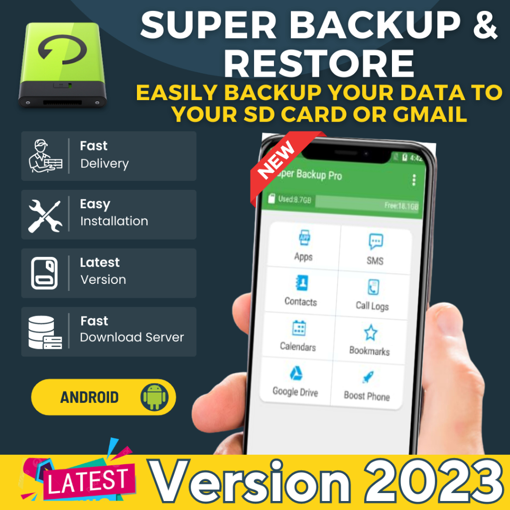 Super Backup & Restore - Easily backup your data to your SD card or Gmail | Android Mod App ...