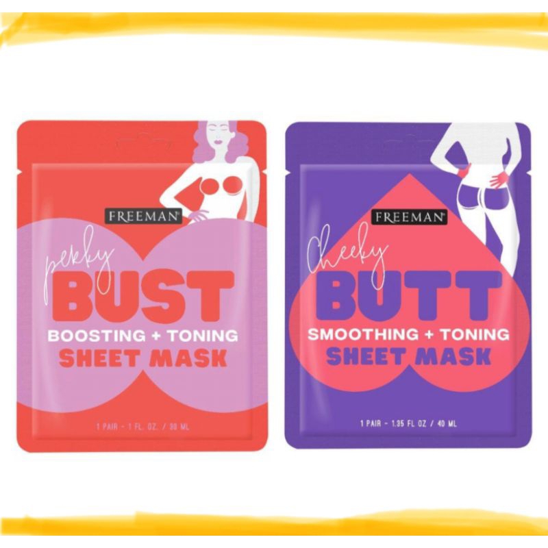 exp 12/24 FREEMAN Cheeky Butt Smoothing & Toning Body Sheet Mask Beauty ...