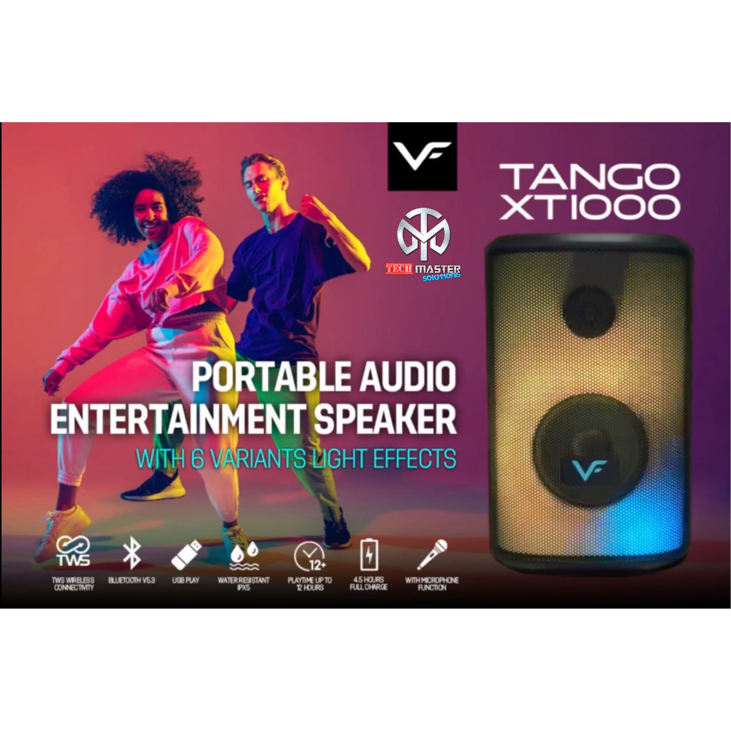 VF Tango XT 1000 60W TWS Portable Speaker Bluetooth V5.3 Variants Light ...