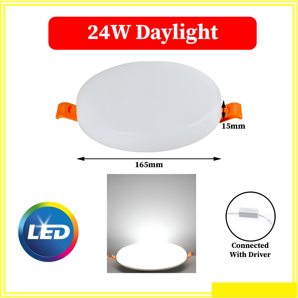 LED UFO Full Round Surface Downlight 18W/24W Daylight 6500K / Warm ...