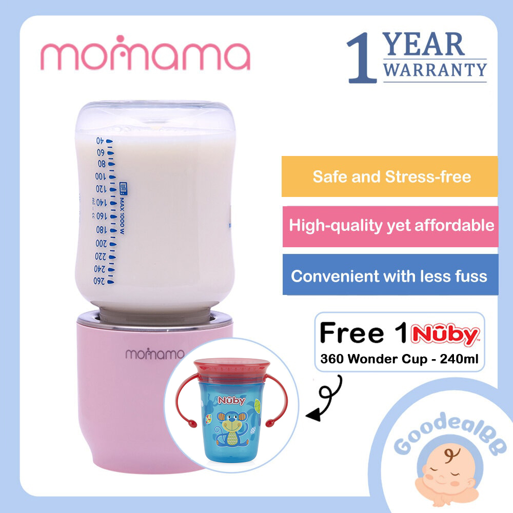 Momama Intelligent Portable Baby Milk Warmer FOC Nuby 1pk 240ml Twin ...