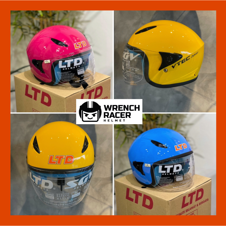 Helmet LTD VTEC Junior Visorex / Topi Keledar Budak / Helmet Budak ...