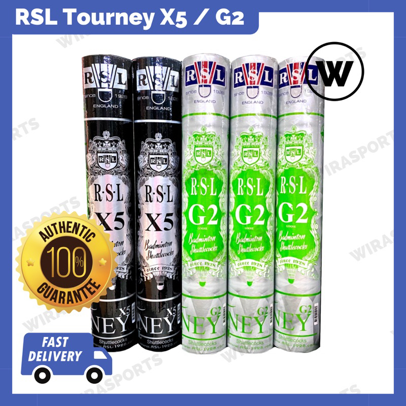 𝙒𝙄𝙍𝘼𝙎𝙋𝙊𝙍𝙏𝙎 RSL X5 / G2 Tourney Badminton Shuttlecocks (1 dozen)【READY ...