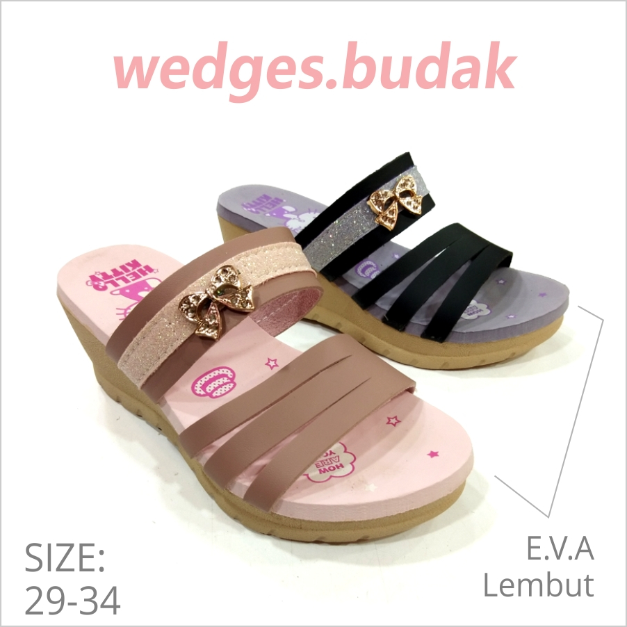 New Kid wedges Fashion Soft Sandal 01958 Selipar Budak Tinggi Lembut ...