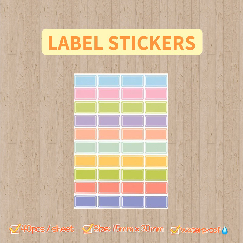 LABEL STICKERS (40pcs / sheet) | Shopee Malaysia