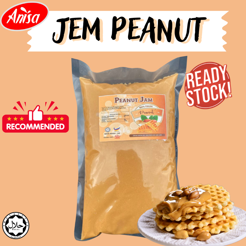 PEANUT BUTTER SPREAD | SAPUAN JEM PEANUT BUTTER UNTK WAFFLE, KEK, ROTI ...