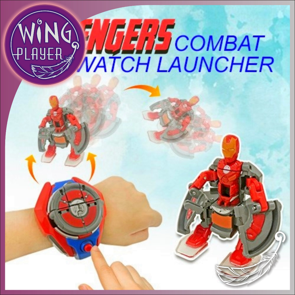 Watch bracelet with starter Superheroes (Captain America) Figurine ...