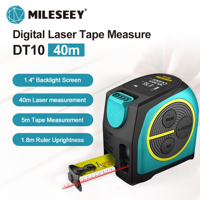 MILESEEY Measuring Tape Infrared High-Precision Electronic Ruler (40M ...