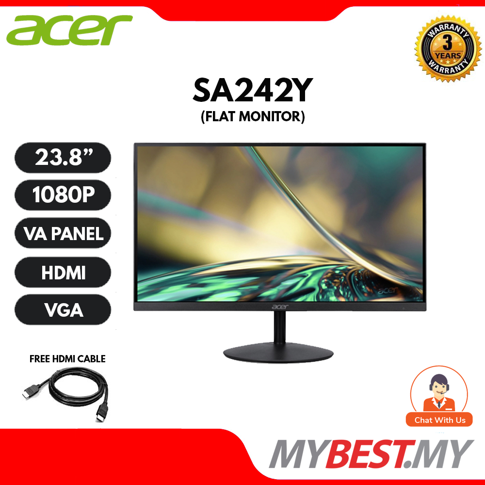 ACER SA242Y H (100Hz) 23.8" VA FHD MONITOR | Shopee Malaysia