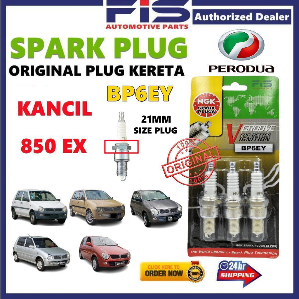 FIS NGK Original Spark Plug Perodua Kancil 850 EX BP6EY Plugs Kereta ...