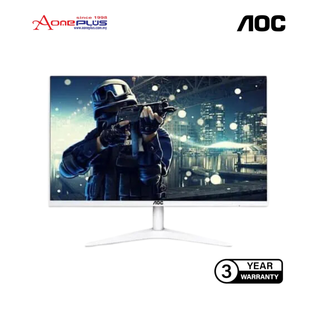 (AONE PLUS SS2) AOC 27" 27B1H/WW/68 IPS 75HZ FHD MONITOR - WHITE (VGA ...