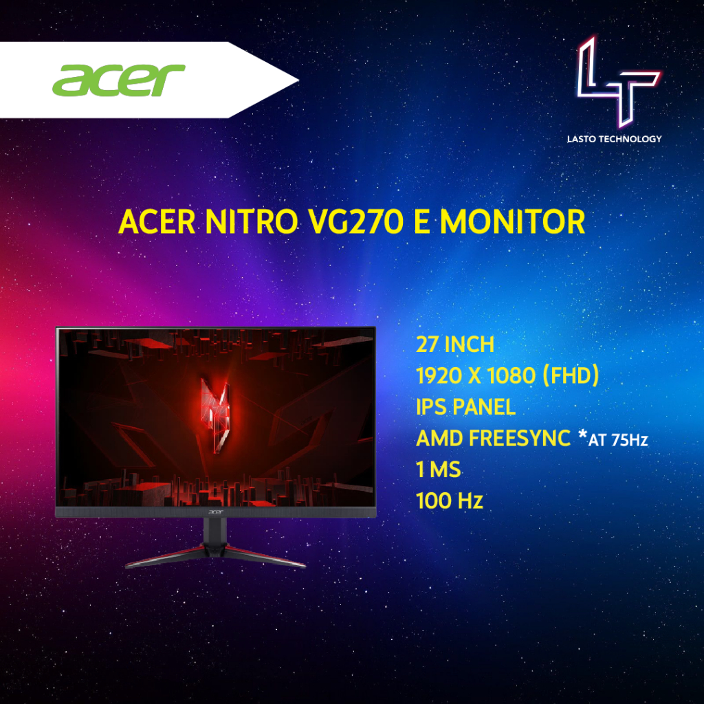 Acer Nitro VG270 E Gaming Monitor (27") | Shopee Malaysia