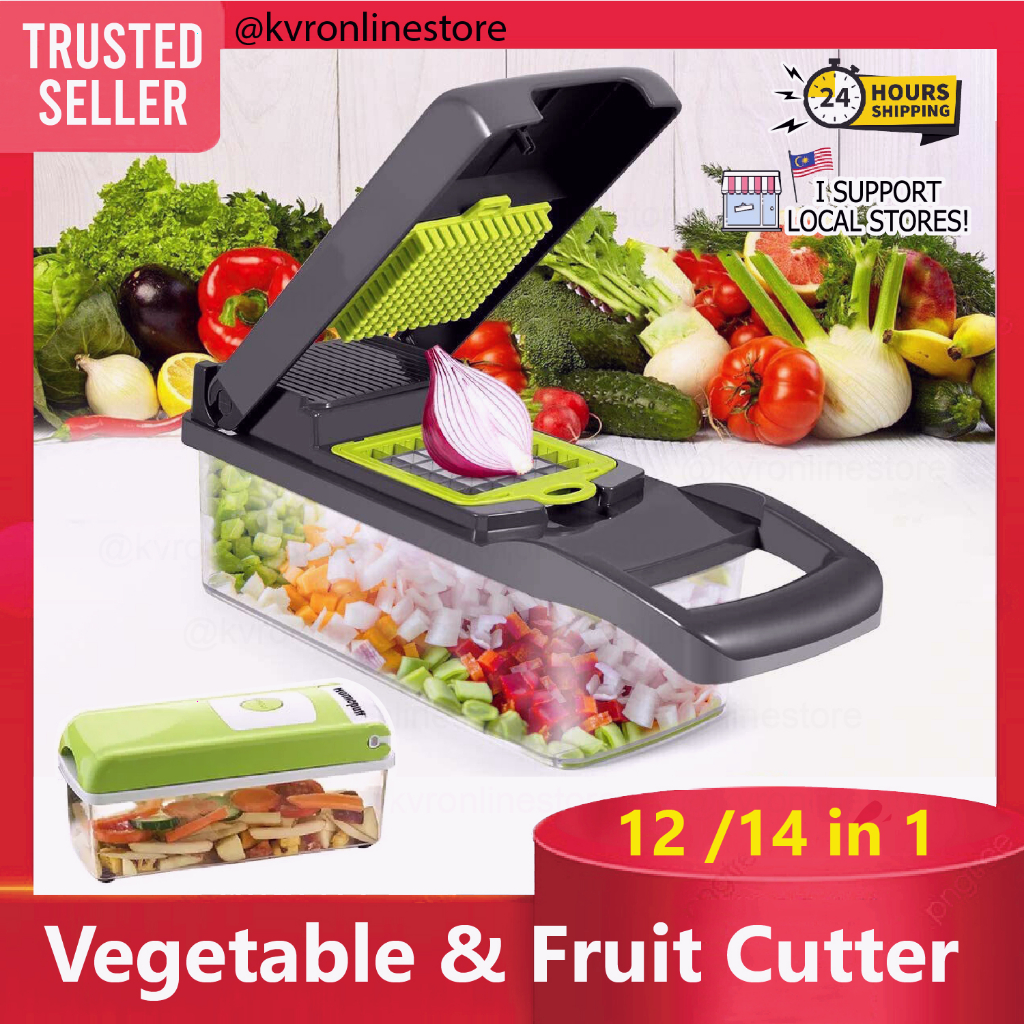 Multifunctional Vegetable & Fruit Cutter Stainless Steel Grater Chopper ...