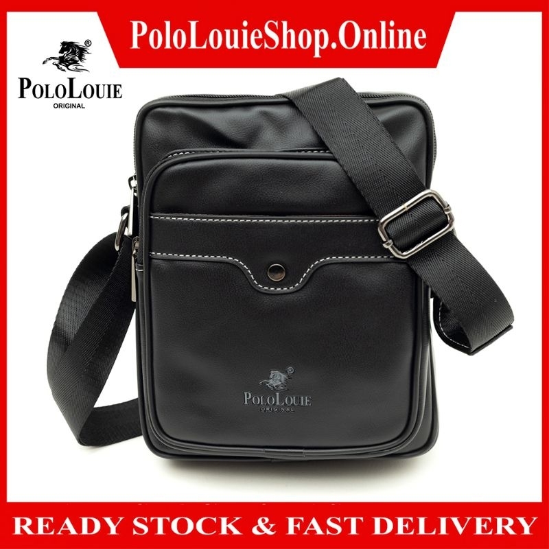 Original Polo Louie Men's Classy Smooth Leather Sling Shoulder Bag ...