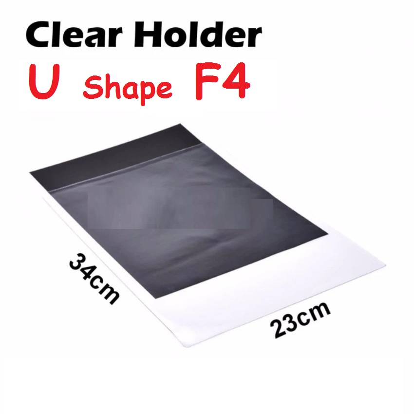 A4 F4 Size U Shape Clear Tranparent Document PVC Folder Holder File ...