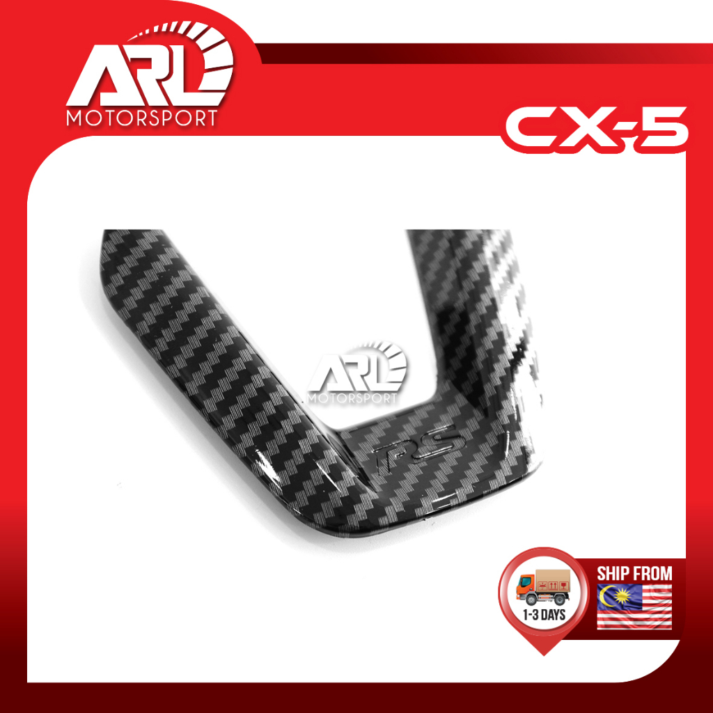 Mazda CX-5 CX5 KF (2017 - 2024) Interior Steering Wheel V Panel Carbon ...
