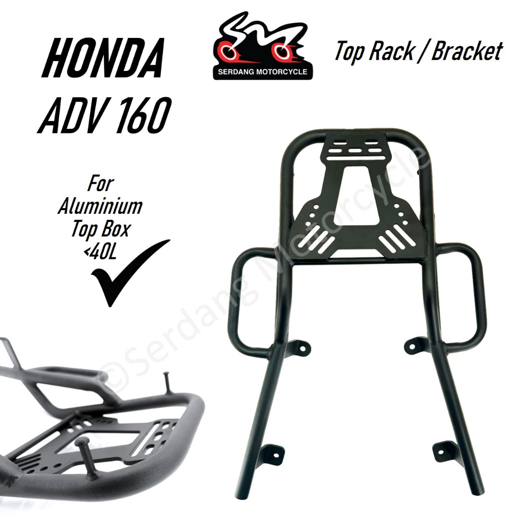 Honda ADV 160 Top Rack Bracket Rear Luggage Rak Bagasi Pemegang Kargo ...
