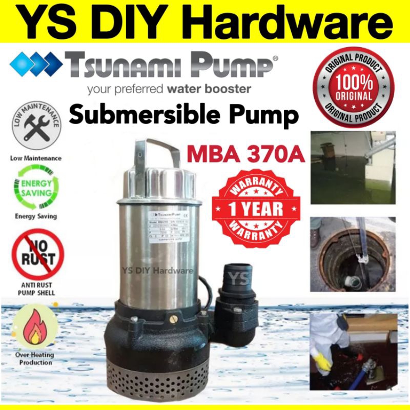 Tsunami MBA 370A Submersible Water Pump | Shopee Malaysia