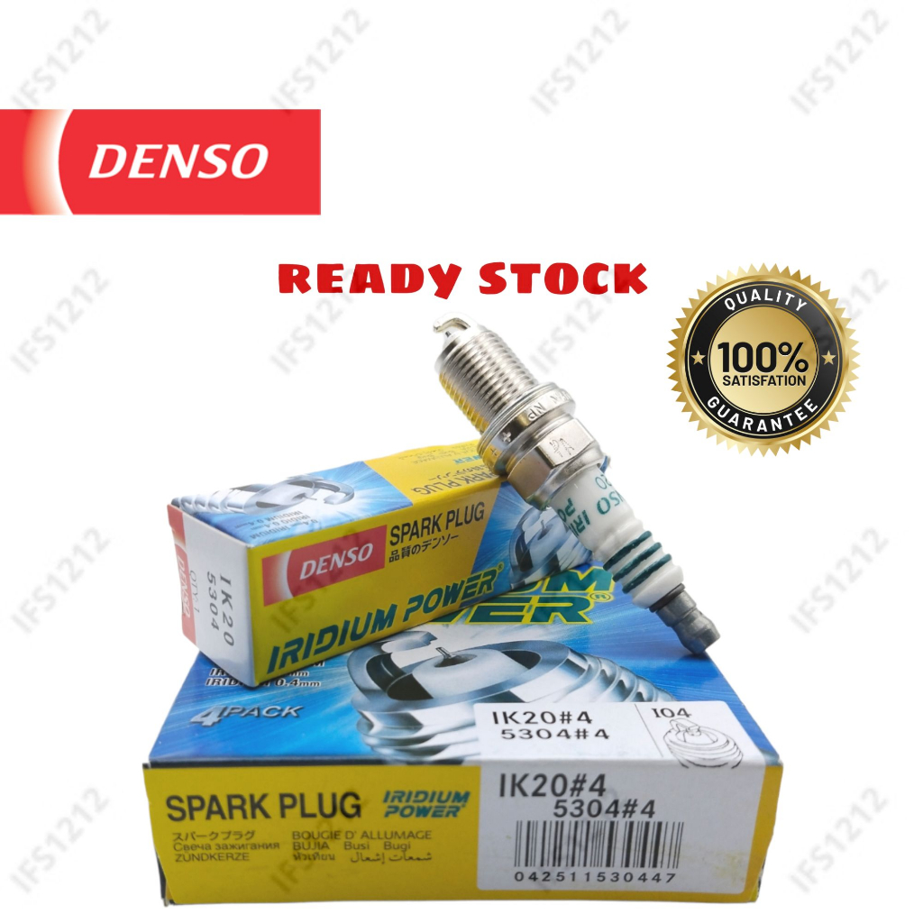 🇲🇾READY STOCK🔥 IK20 5304 DENSO IRIDIUM SPARK PLUG AVANZA MYVI WAJA WIRA ...