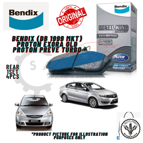 PROTON EXORA OLD / PROTON PREVE TURBO REAR BENDIX METAL KING TITANIUM ...