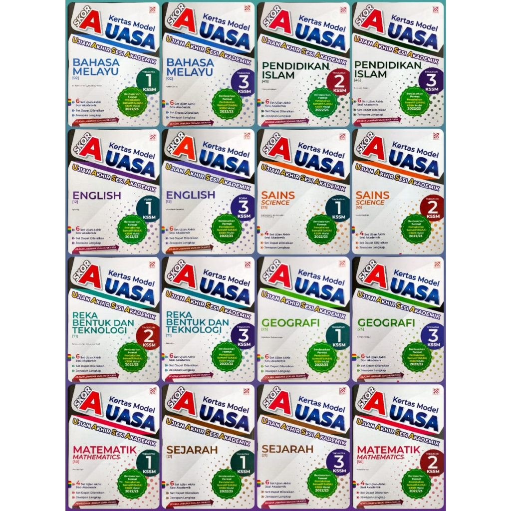 Skor A Kertas Model Uasa 2023 Tingkatan 1 2 3 [pelangi] Shopee Malaysia