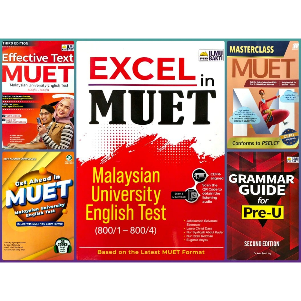 MASTERCLASS MUET, EFFECTIVE TEXT MUET,EXCEL IN MUET, GET AHEAD IN MUET ...