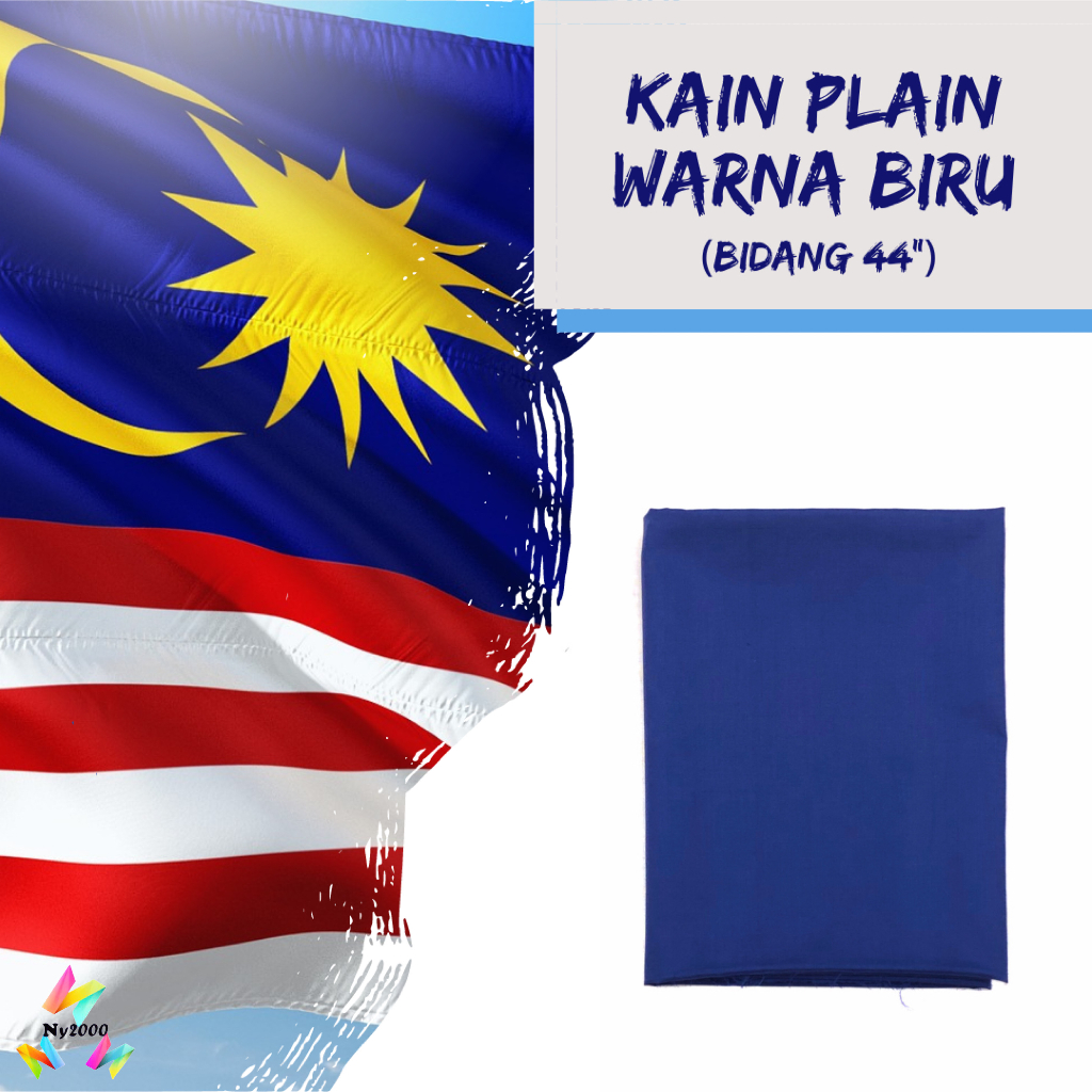 (Kain Polyester) Kain Warna Plain & Jalur Merah Bendera Malaysia ...