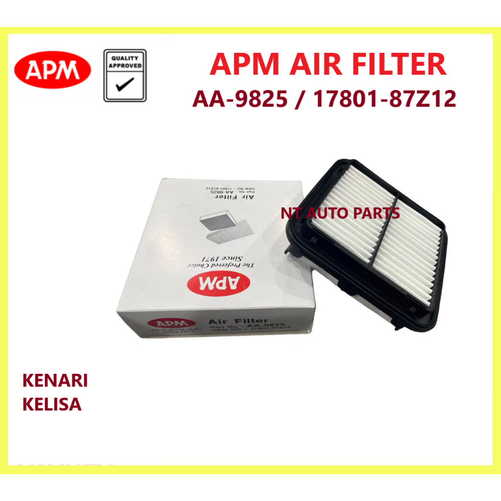 (100% ORIGINAL) APM AIR FILTER AA-9825 17801-87Z12 KENARI / KELISA ...