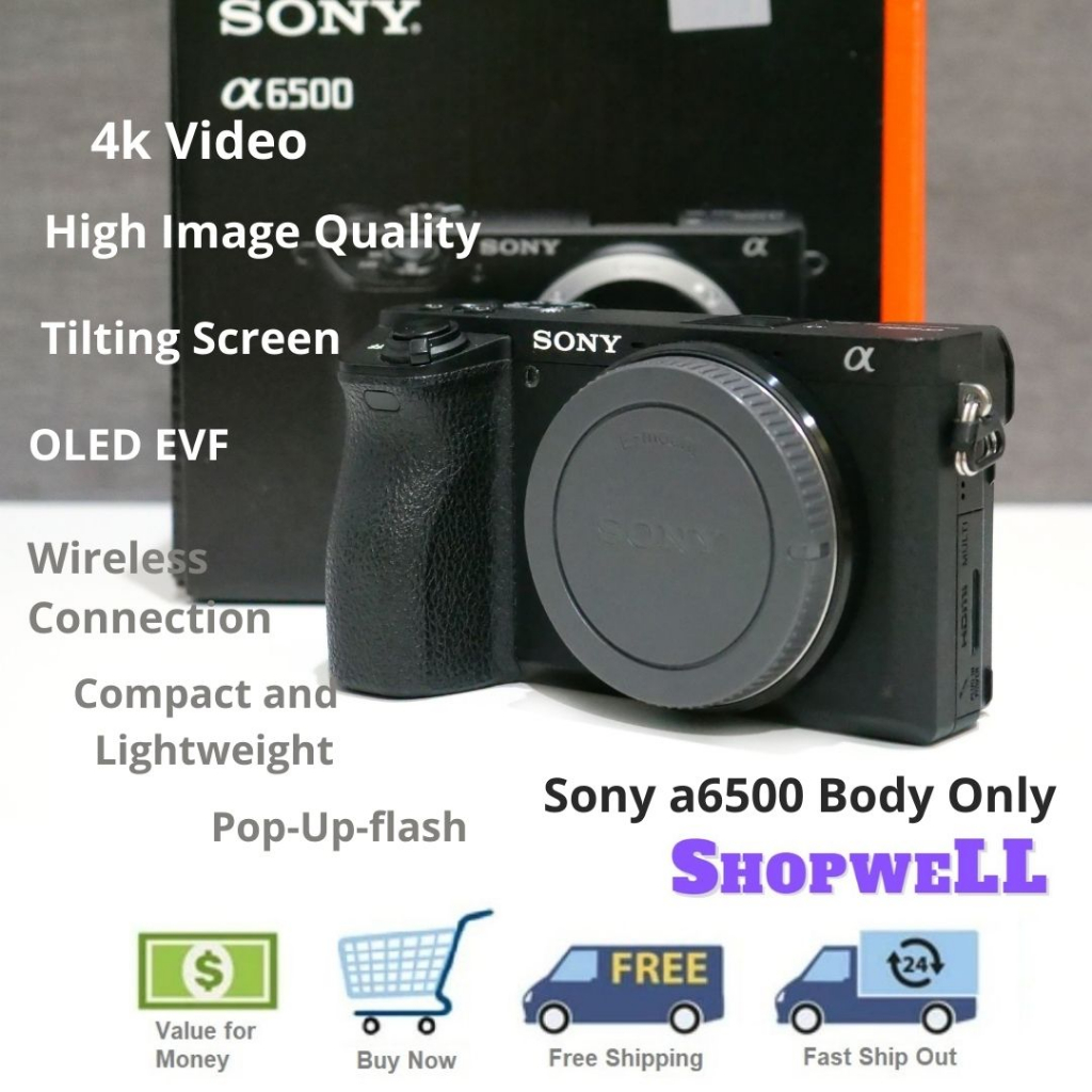 Sony a6500 Black Unit Digital APSC Mirrorless Camera - Used Kamera Set | Shopee Malaysia