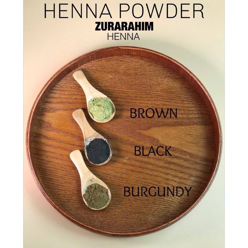 Serbuk Inai Rambut Warna Brown Burgundy Black Sihat Cantik | Shopee ...