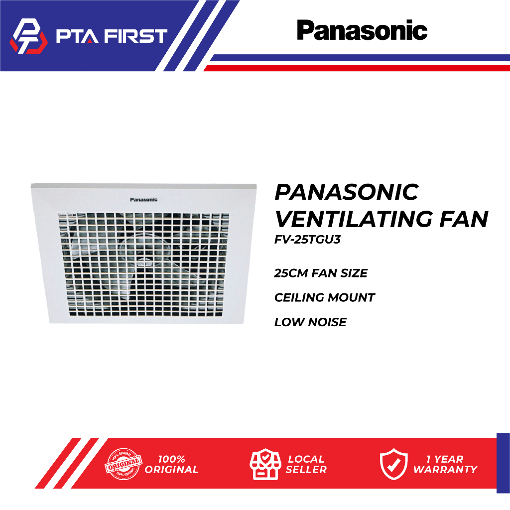 PANASONIC FV-25TGU3 10" VENTILATING FAN CEILING MOUNT (9557054080140 ...