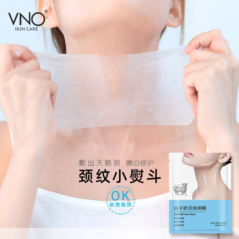 Neckmask Membrane Goat Milk Hexapeptide Moisturizing Whitening Collagen Neck Patch Anti-wrinkle ...