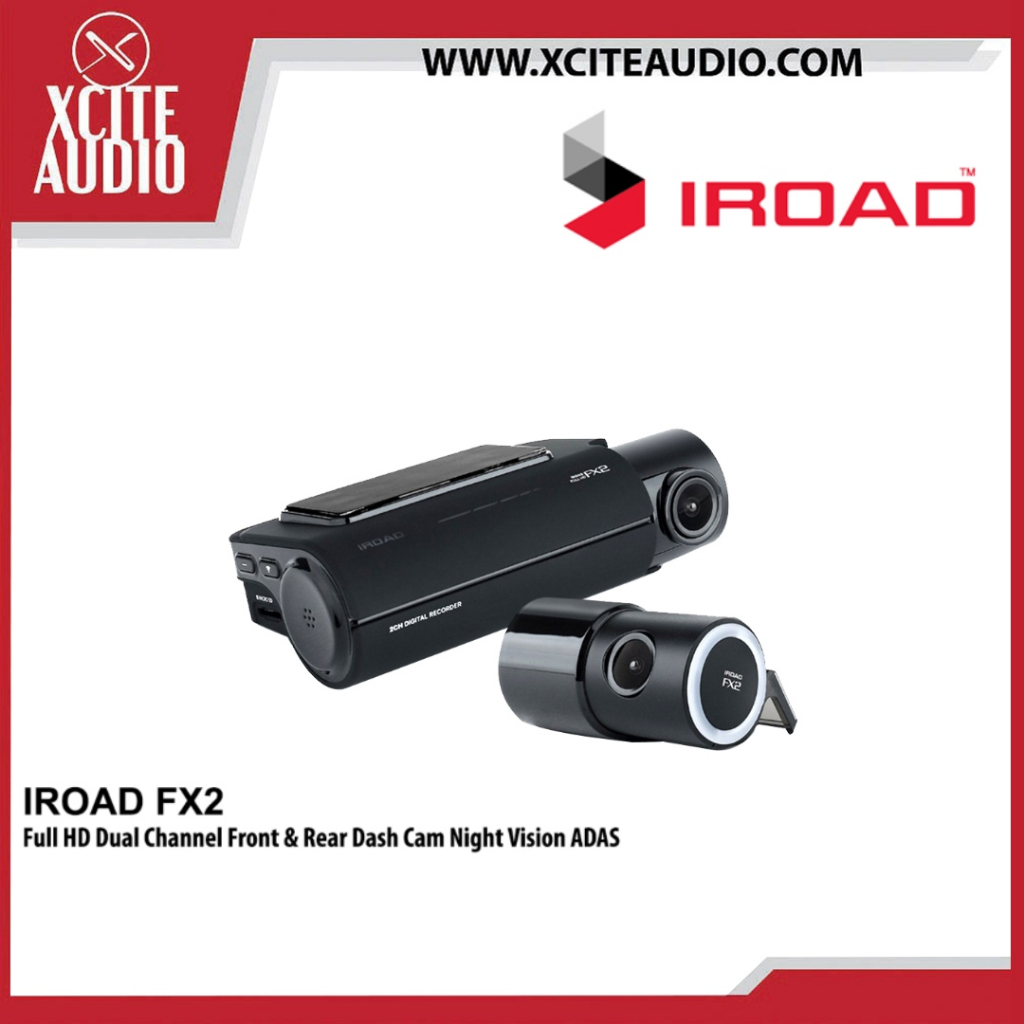 IROAD FX2 Pro FHD Dual Channel Front & Rear DashCam Night Vision ADAS ...