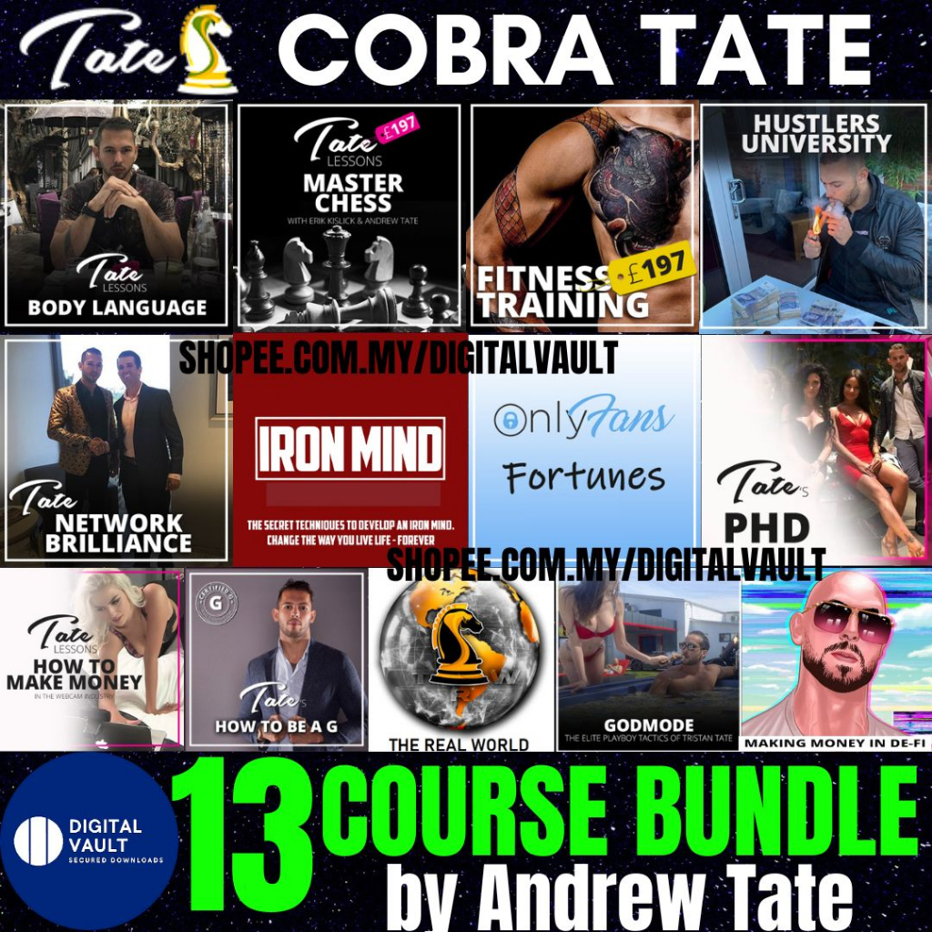 Andrew Tate (Cobratate) - 13 Course Bundle | Shopee Malaysia