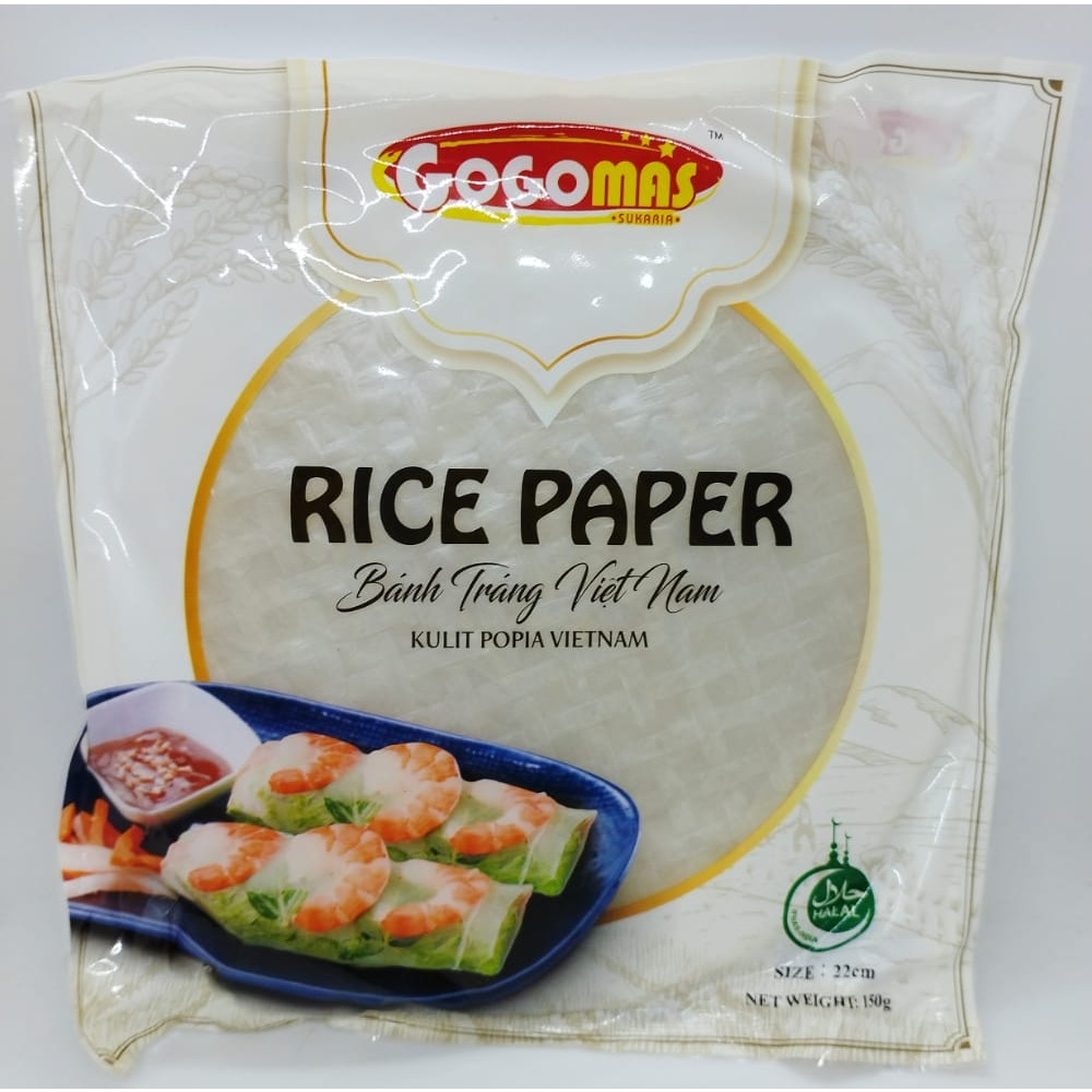 Gogomas Rice Paper 150 gm (22 cm spring rolls popiah) | Shopee Malaysia