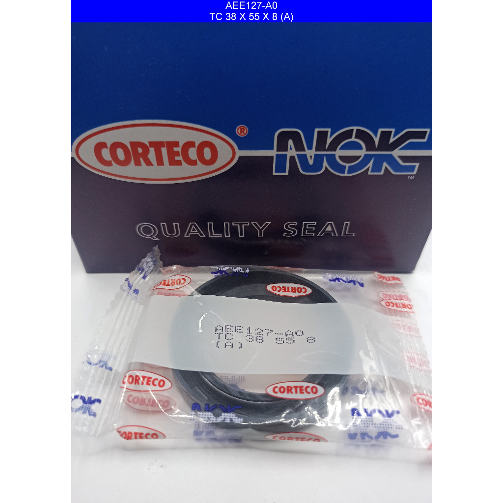 NOK Oil Seal - TC 38x55x8 NBR ( 38 x 55 x 8 ) Corteco / Japan / AEE127A ...