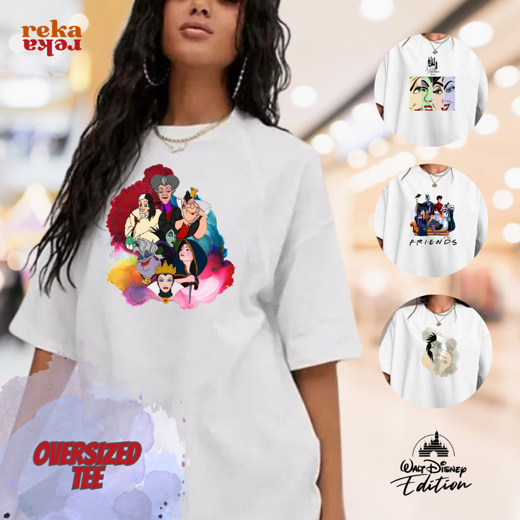 REKA Ready Disney Edition Oversized T-shirt Tee Large Baggy Big Cruella ...