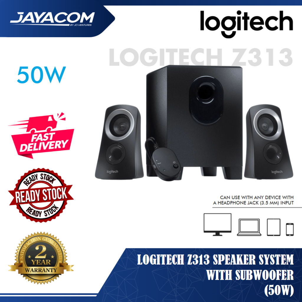 Logitech Z313 Speaker System with Subwoofer (50W) | Shopee Malaysia