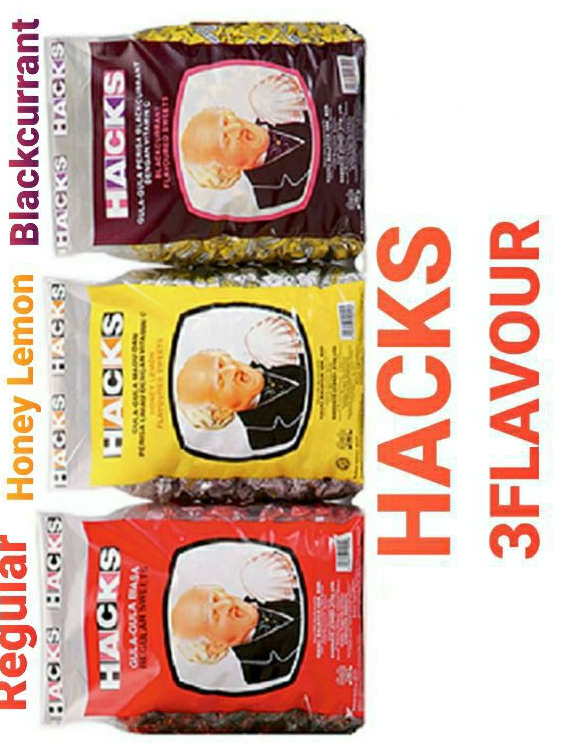 Gula-gula Hacks Candy (1.8kg) - Regular / Honey Lemon / Blackcurrant ...