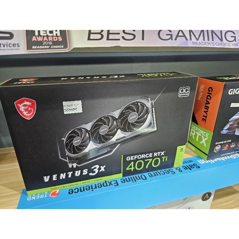 New msi rtx4070ti 3fans oc graphics card | Shopee Malaysia